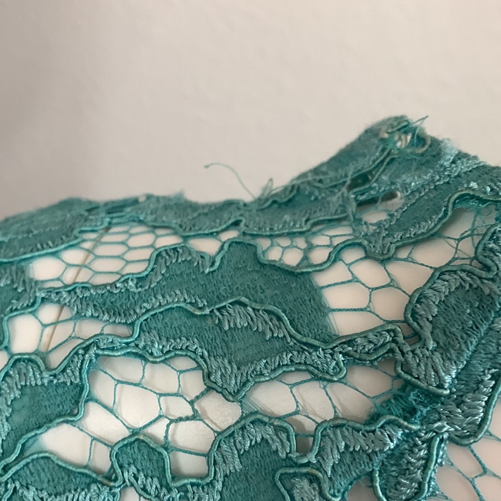 Alexis Leona Turquoise Nude Lace Peek A Boo Sexy Dr Gem